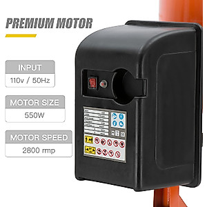 TABU 4.2 Cu Ft Electric Concrete Cement Mixer, 3/4HP 550W Mortar Mixing for Stucco/Seeds, Portable Wheelbarrow Machine (Orange)