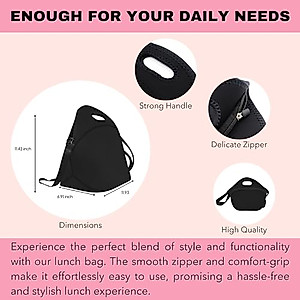 Reflections By Zana Large Pink Afro African American Women Neoprene Lunch Tote with Adjustable Shoulder Strap