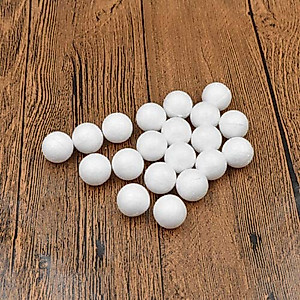 hesmartly 50-Pack 1Inch White Craft Balls for Crafts, Smooth Round White Foam Balls, Craft Supplies for DIY Decorations