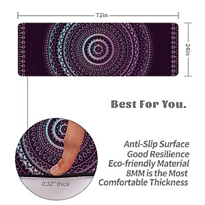 Cifupy Yoga Mat Double-Sided Non Slip Exercise Mat Eco Friendly TPE Fitness Exercise Mat With Carrying Strap & Storage Bag Workout Mat for Yoga, Pilates and Floor Exercises