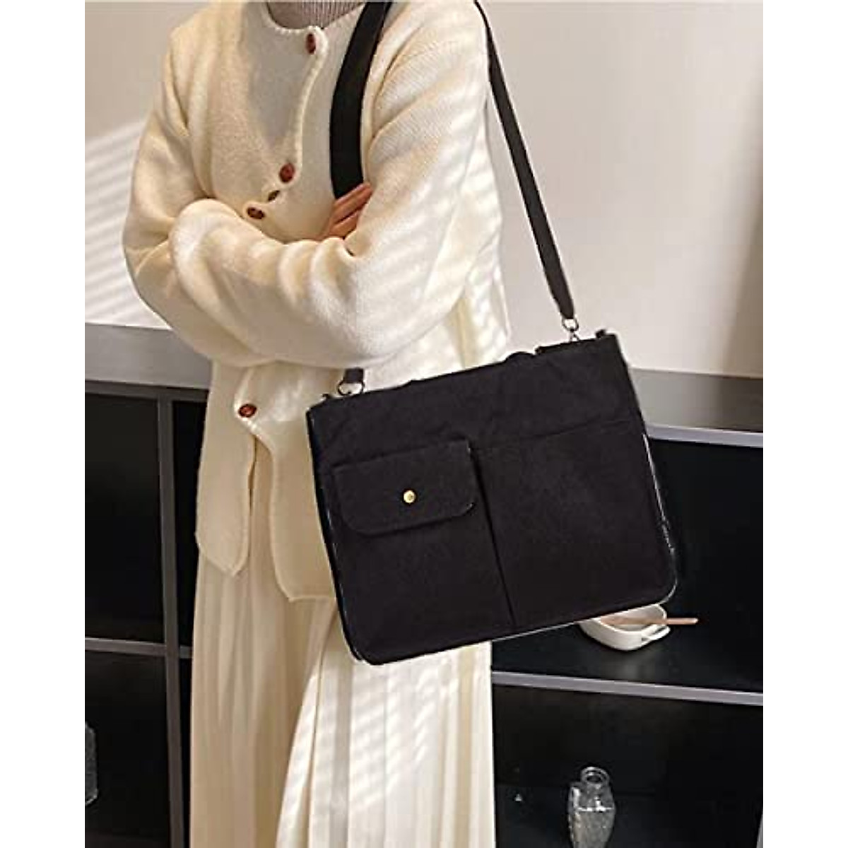 Tote Bag Women Corduroy Hobo Bag Satchel Bag College Bag Travel Bag Crossbody Bags Messenger Bag Tote Handbag 2023