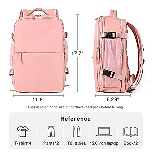 Large Travel Backpack Women, Carry On Backpack,Hiking Backpack Waterproof Outdoor Sports Rucksack Casual Daypack School Bag Fit 14 Inch Laptop with USB Charging Port Shoes Compartment