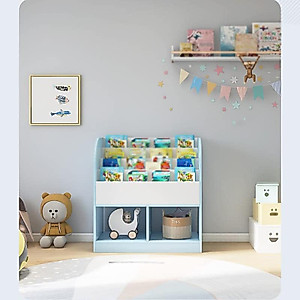 QDLZLG Bookshelf Picture Book Rack Floor-to-Ceiling Simple Home Living Room Bedroom Toy Storage Rack Against The Wall ( Color : E , Size : 47*24*103cm )
