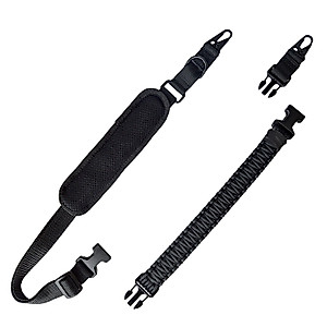 LANHE TACTICAL 550 Paracord 2 Point Rifle Sling with Shoulder Pad, Adjustable Two Point Gun Strap