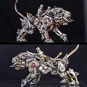 VINIX 3D Metal Puzzle for Adults, 700Pcs+ Mechanical Tiger Metal Puzzle Model Kits, DIY Animal Themed Metal Model Building Kit Crafts Creative Gifts (with Assembling Tool)