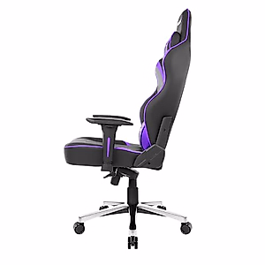 AKRacing Masters Series Max Gaming Chair with Wide Flat Seat, 400 Lbs Weight Limit, Rocker and Seat Height Adjustment Mechanisms - Indigo