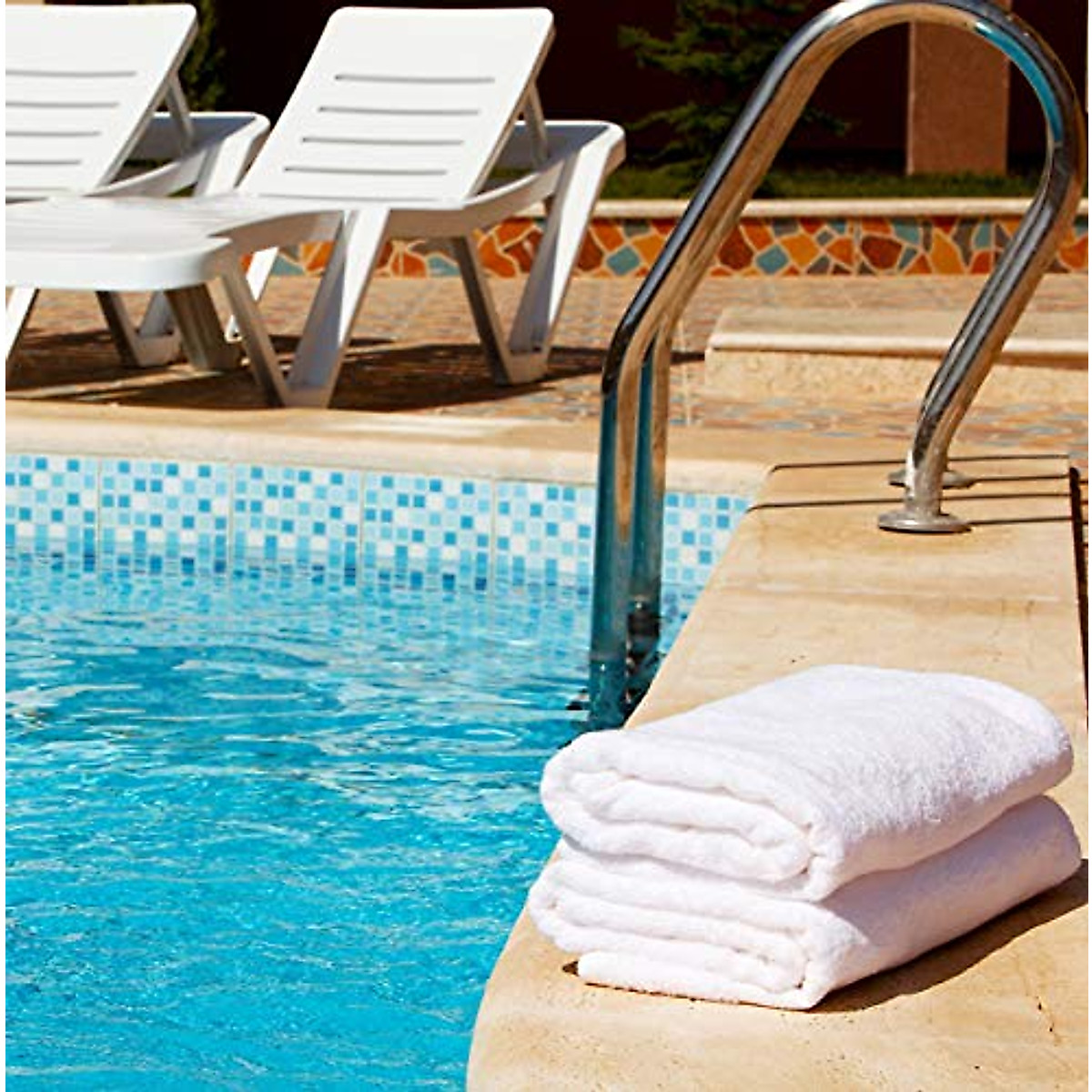 Utopia Towels 12 Bundle Pack - Bath Towel Set (6-Pack) and Hand Towels (6-Pack)-100% Ring-Spun Cotton-Highly Absorbent–Soft & Luxuriou-White