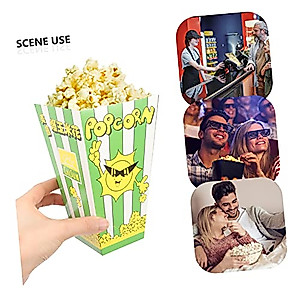 100pcs Popcorn Boxes Candy Popcorn Disposable Snack Containers Food Containers Disposable Popcorn Packaging Boxes Popcorn Bowls for Family Movie Night Paper Popcorn Boxes Set Gift