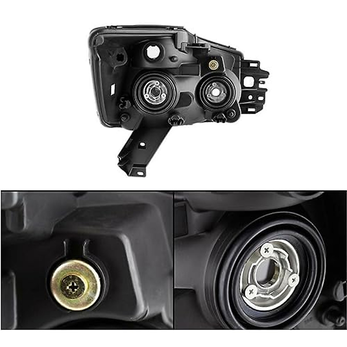 HDOZTOJI 2pcs Headlight Front Left Right Driver Passenger Side Clear Lens Housing Extended Headlights for Nissan for Armada 2005-2007 for Pathfinder Armada 2004 for Titan 2004-2015