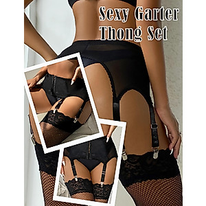 Lace Garter Belts for Thigh Highs Garden Belt Lingerie Black Plus Size Garter Belt Set Sexy Garters for woman