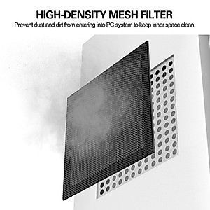 MoKo 120mm Dust Filter for Computer Cooler Fan, [4 Pack] Magnetic Frame PC Fan Dust Mesh PC Cooler Filter PVC Dustproof Cover Computer Fan Grills - Black