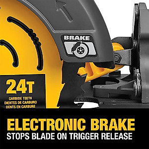 DEWALT FLEXVOLT 60V MAX* Circular Saw with Brake, 7-1/4-Inch, Tool Only (DCS578B)