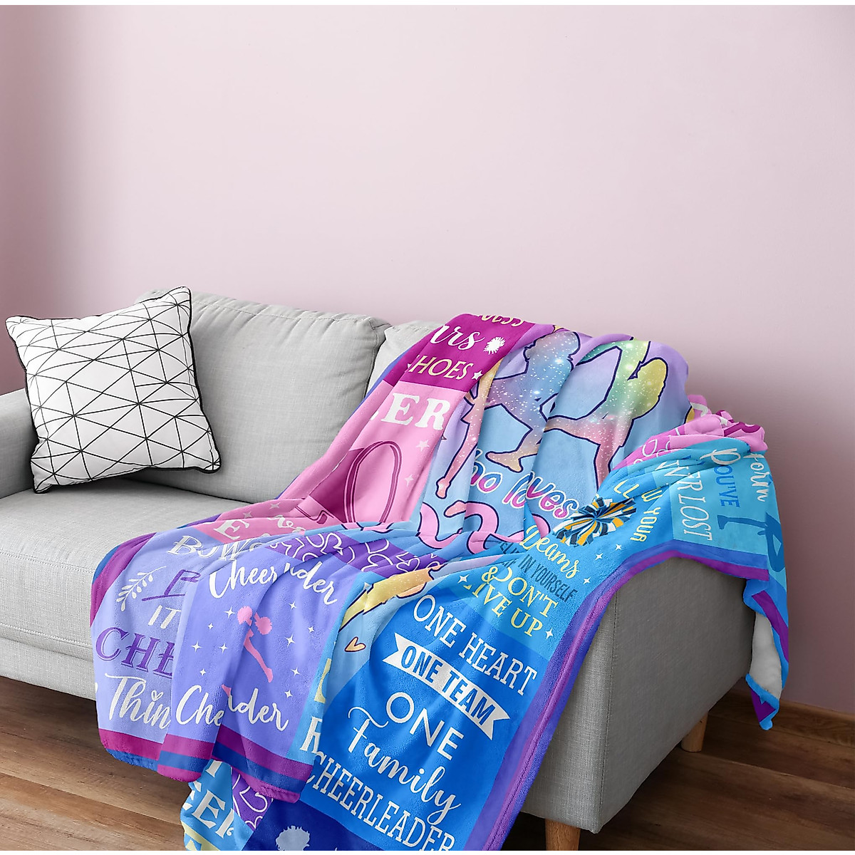 Turelos Cheerleader Gifts, Cheer Stuff, Cheer Gifts, Cheerleading Stuff, Cheerleading Gifts, Cheer Coach Gift, Cheerleader Gifts for Girls, Cheer Blanket, Cheer Gifts for Girls Throw Blanket 60x50in