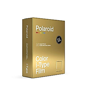 Polaroid Now Black I-Type Instant Camera - Golden Gift Box Camera + Film Bundle (6151)