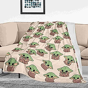 Soft Flannel Blanket Cartoon Warm Plush Throw Blanket Fleece Blanket for Couch Sofa Bedroom All Season for Kids Adults Gift 80"X60"