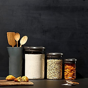 OXO 3 Piece Food Storage POP Glass Container Set - 0.6, 1.5, and 3.3 Quart