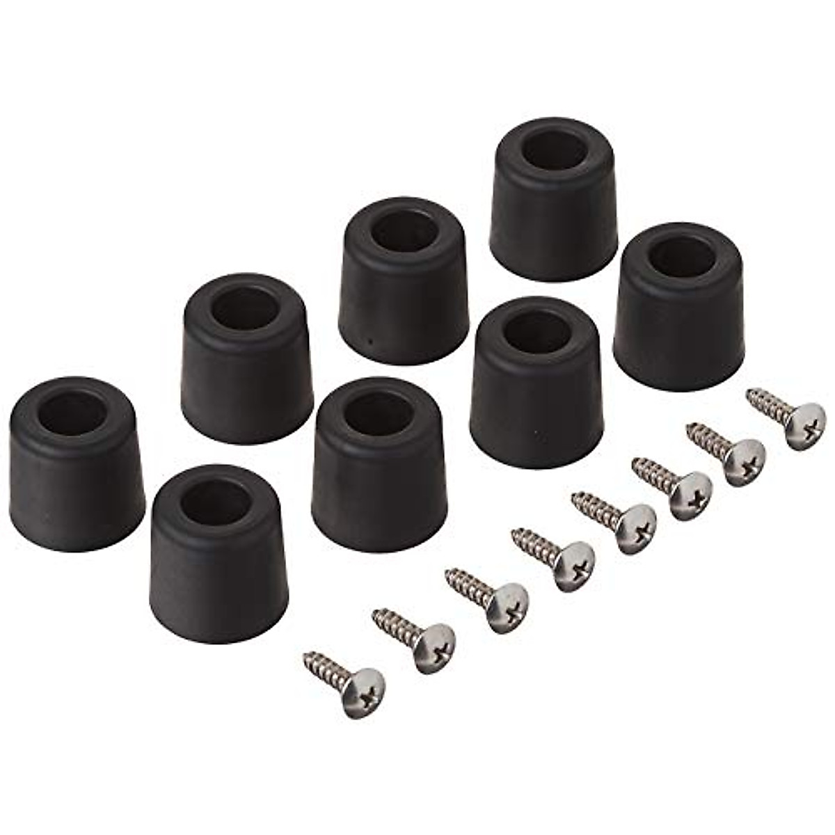 8 Large Extra Tall #2 w/Screws - 1" H X 1.10" W Round Rubber FEET Bumpers - Made in USA - Non Marking - Perfect for Furniture, Sofas, Tables, Chairs, Desks, Benches, Chests & Other Large Items.