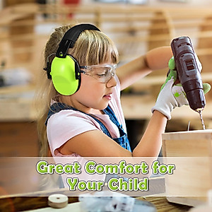 2 Pack Kids Ear Protection Earmuffs Hearing Adjustable for Noise Reduction for Toddlers 27NRR Noise Cancelling Earmuffs (Blue, Green)