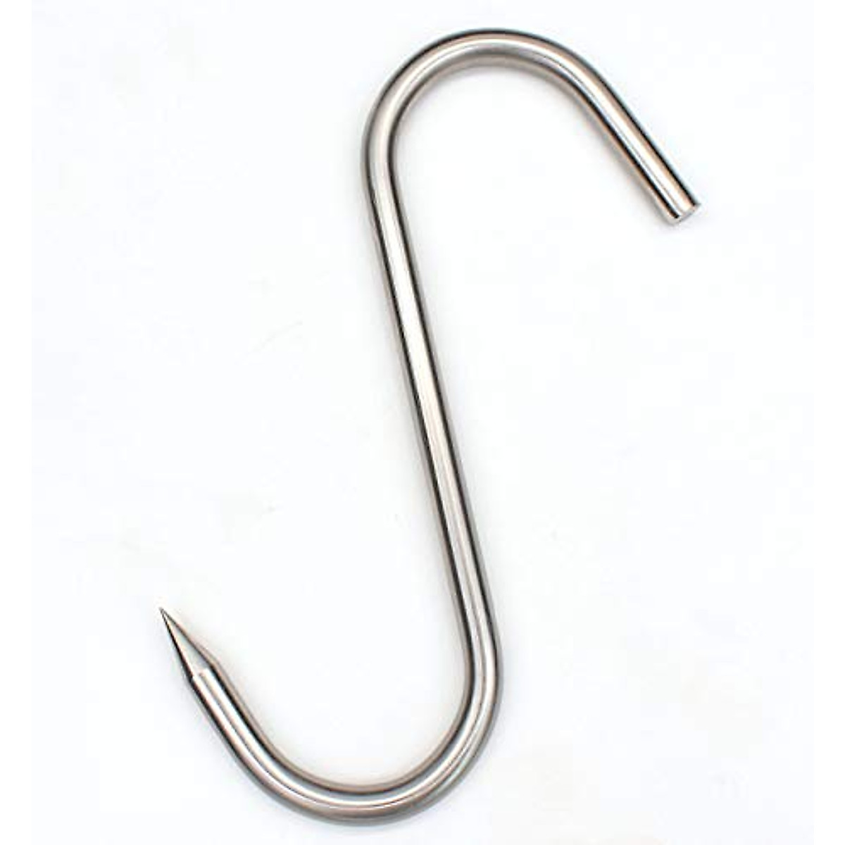 Alele 8 Inch Meat Hook 10mm Heavy Duty Stainless Steel Butcher Hooks for Hanging Beef (Meat Hook 10mm 8inch 4p)