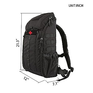 EXCELLENT ELITE SPANKER Medical Backpack Tactical Knapsack Outdoor Rucksack Camping Survival First Aid Backpack(Black)