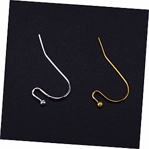 VILLCASE 400 pcs DIY Earrings Hook end Ear Wires Earring Hooks Fish Hook Earrings Earring Jewelry Findings Hook Earring Wires Hanging Hook Tool Hooks an Fittings peg Hooks Head