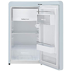 Winia WFR044RCNL Retro Compact Refrigerator, 4.4 Cu. Ft, City Blue