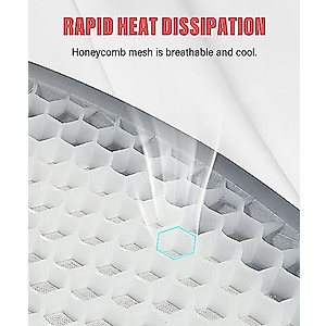 Zlirfy Gel Seat Cushion,Gel Seat Cushion for Long Sitting,Cooling Truck Seat Cushion Breathable Car Seat Cushion,Honeycomb Design Egg Cushion Chair Pad,Seat Cushion for Car,Wheelchair,Home (Black)