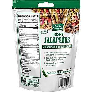 Fresh Gourmet Crispy Lightly Salted Jalapenos | Low Carb | Crunchy Snack and Salad Topper | 3.5 Ounce, Pack of 6
