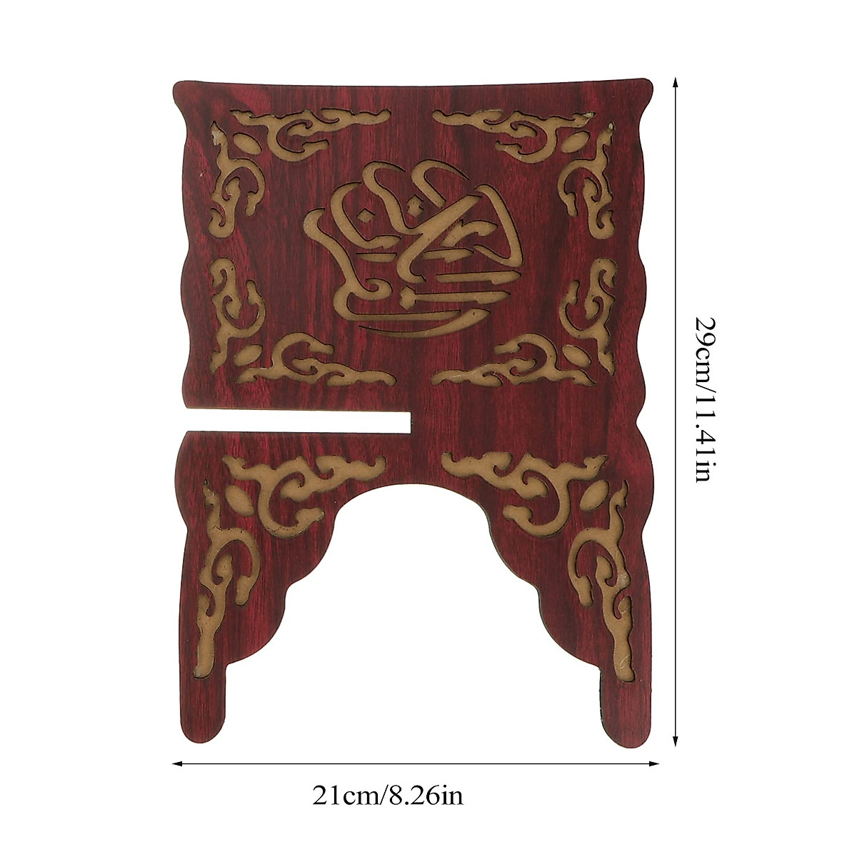 Wooden Quran Stand 11.4 x 8.2 Inches Stand Muslim Bible Holder Islam Foldable Rehal Bible Magazine Cookbook Rehal for Quran Display Holder Islam Religious Gift