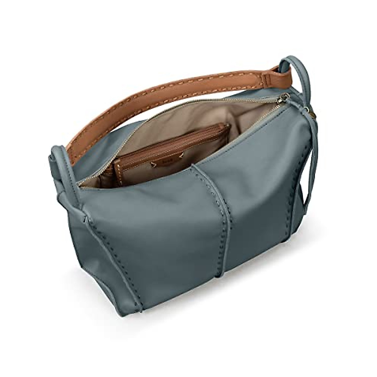 The Sak Los Feliz Hobo in Leather, Lined, Roomy Shoulder Purse, Indigo