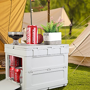 E-Z Foldable Storage Bins - Multifunctional Containers Collapsible Space Saving Expendable Camping Dining Table Lightweight