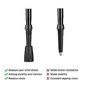 Hiking Pole Replacement Tips 16 Pack Rubber Tips for Walking Sticks Tips Trekking Pole Tips Trekking Stick End Protectors