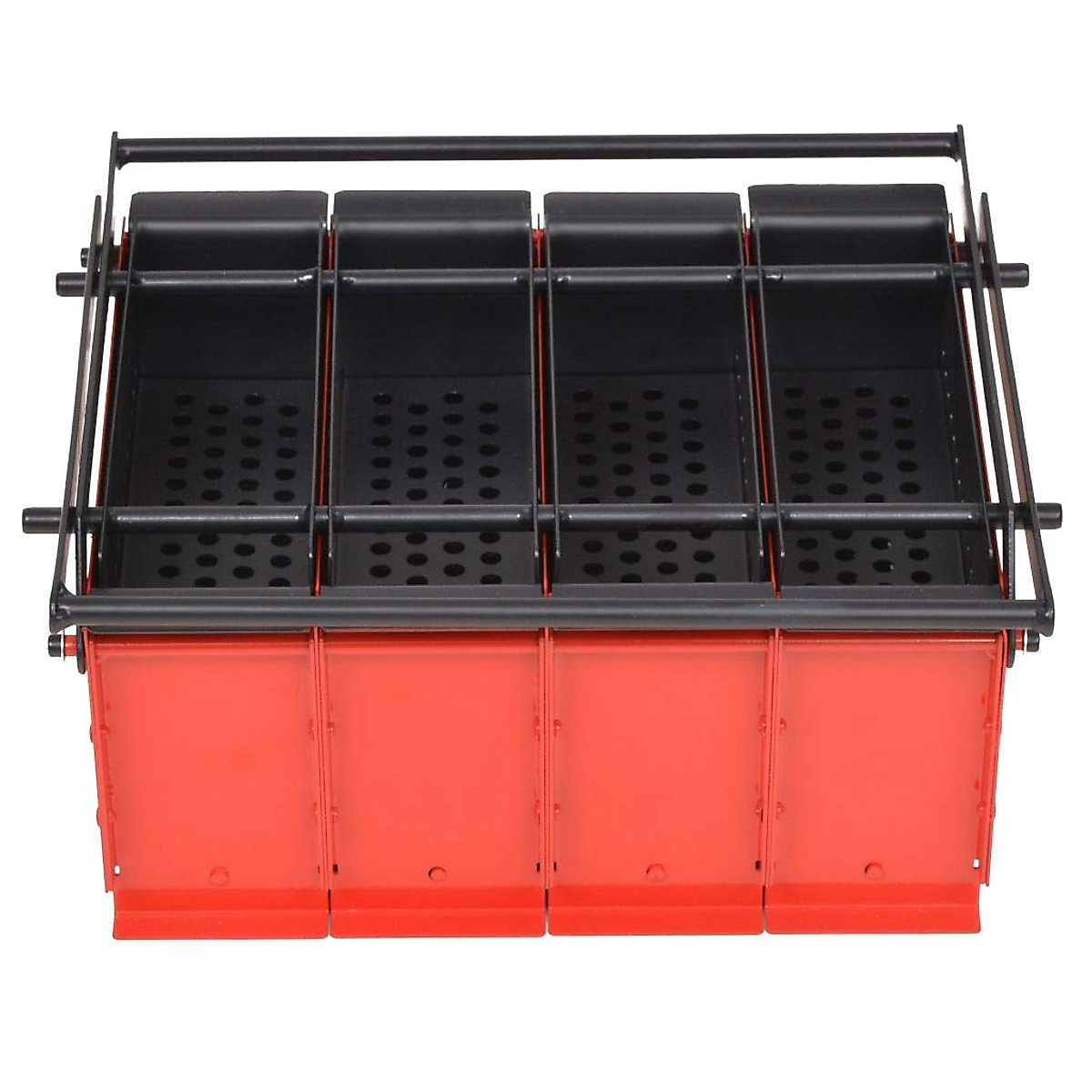 Extaum Paper Log Briquette Maker,Fire Fuel Brick Block, Cardboard Fireplace Steel Black and Red(15"x12.2"x7.1")