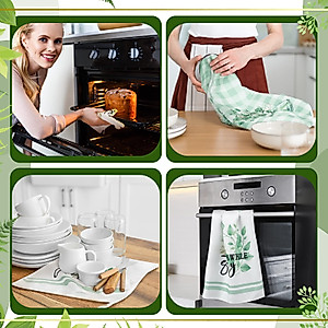 Set of 6 Eucalyptus Kitchen Towels Green Leaves Dishtowels Absorbent Spring Summer Hand Tea Towels 24 x 16 Inch Eucalyptus Lover Gifts Holiday Wedding Gifts for Farmhouse Kitchen Bathroom Decor