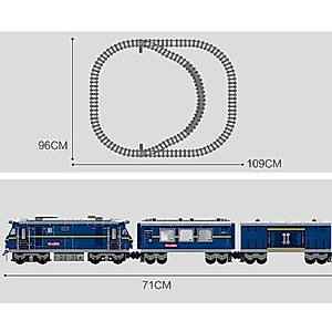 General Jim's City Series Power Blue Diesel Cargo Train Detailed Building Blocks Toy Playset Building Set with All Accessories Shown for Teens and Adults