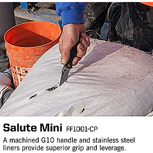 SOG Salute Mini Tactical Knife- EDC Folding Pocket Knife with 3.1 Inch Blade, Adjustable Thumb Stud and Low Carry Bayonet Clip, Bead Blasted (FF1001-CP)