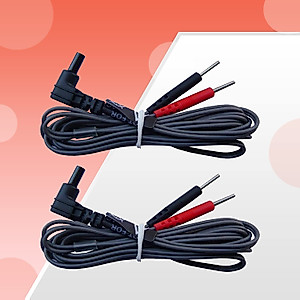 Universal TENS Lead Wires by PMT, Fits Most All Electrotherapy Devices and TENS/EMS electrodes (Standard Grade)