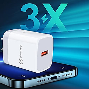 Samsung USB C Fast Charger Block with Android Phone Charger Type C Fast Charging Cable 6.6ft for Samsung Galaxy S23/S22/S21/S20/S10/S10 Plus/S10E/S9/S8/A12 A13Google Pixel 7 6 Pro 4A 3A,iPad Pro/Air4
