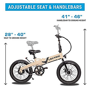 LECTRIC XP™ Lite Electric Bike | Adult Folding Bikes - Weighs Only 46lbs | 40+ Mile Range w/ 5 Pedal-Assist Levels | 20mph Top Speed - Class 1 and 2 eBike