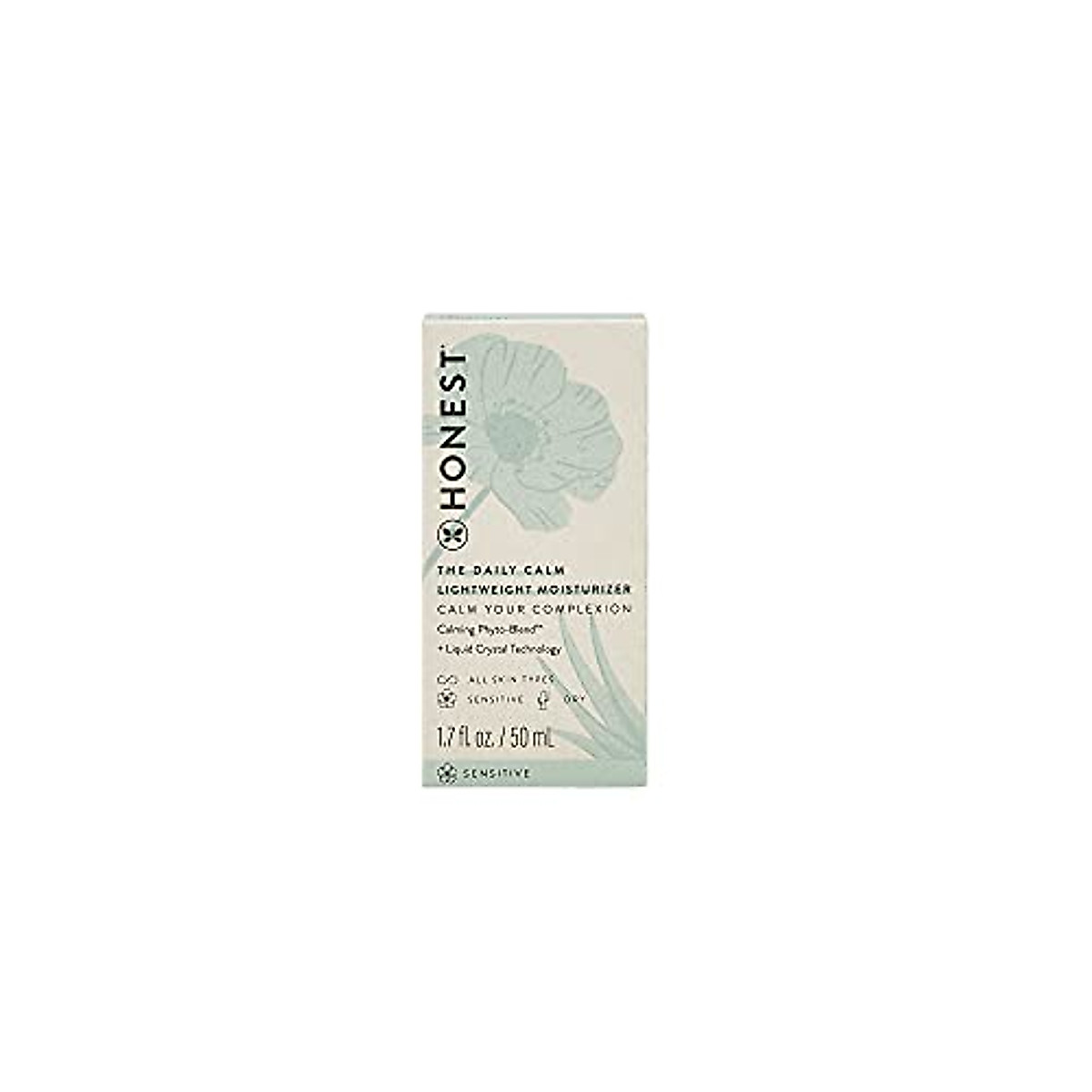 Honest Beauty The Daily Calm Lightweight Moisturizer with Hyaluronic Acid | For Sensitive Skin | Dermatologist Tested & Hypoallergenic | Vegan + Cruelty free | 1.7 Fl Oz