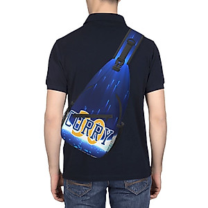 Curry Golden State Basketball Sling Backpack,Travel Hiking Daypack Pattern Rope Crossbody Shoulder Bag, Cross Chest Bag Diagonally For Men Women