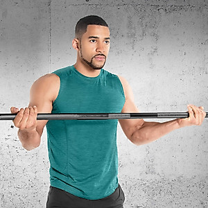 CAP Barbell 6-Foot Solid Olympic Bar, Black (2-Inch) - New Version (OBIS-72B)