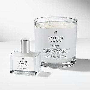 Le Monde Gourmand Lait de Coco Natural Soy-Wax Blend Candle - 14 oz - Fresh, Creamy, Clean with Vanilla and Coconut Fragrance Notes