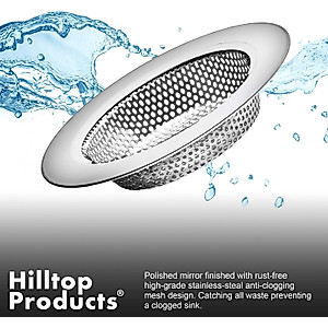 2PCS - Kitchen Sink Drain Strainer and Anti-Clogging Stopper Drainer Set for Standard 3-1/2 Inch