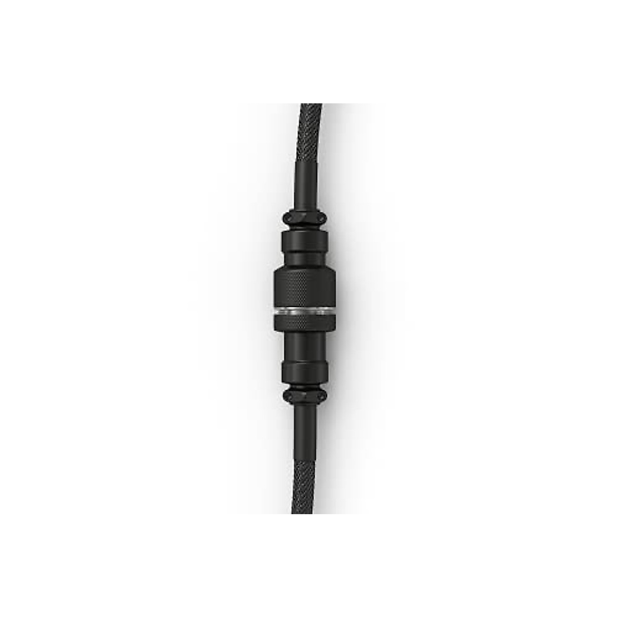 Glorious Coiled Keyboard Cable – Coiled USB C Cable Artisan Braided Cables for Mechanical Gaming Keyboard Coiled Cable - Custom Keyboard Cable (Black)