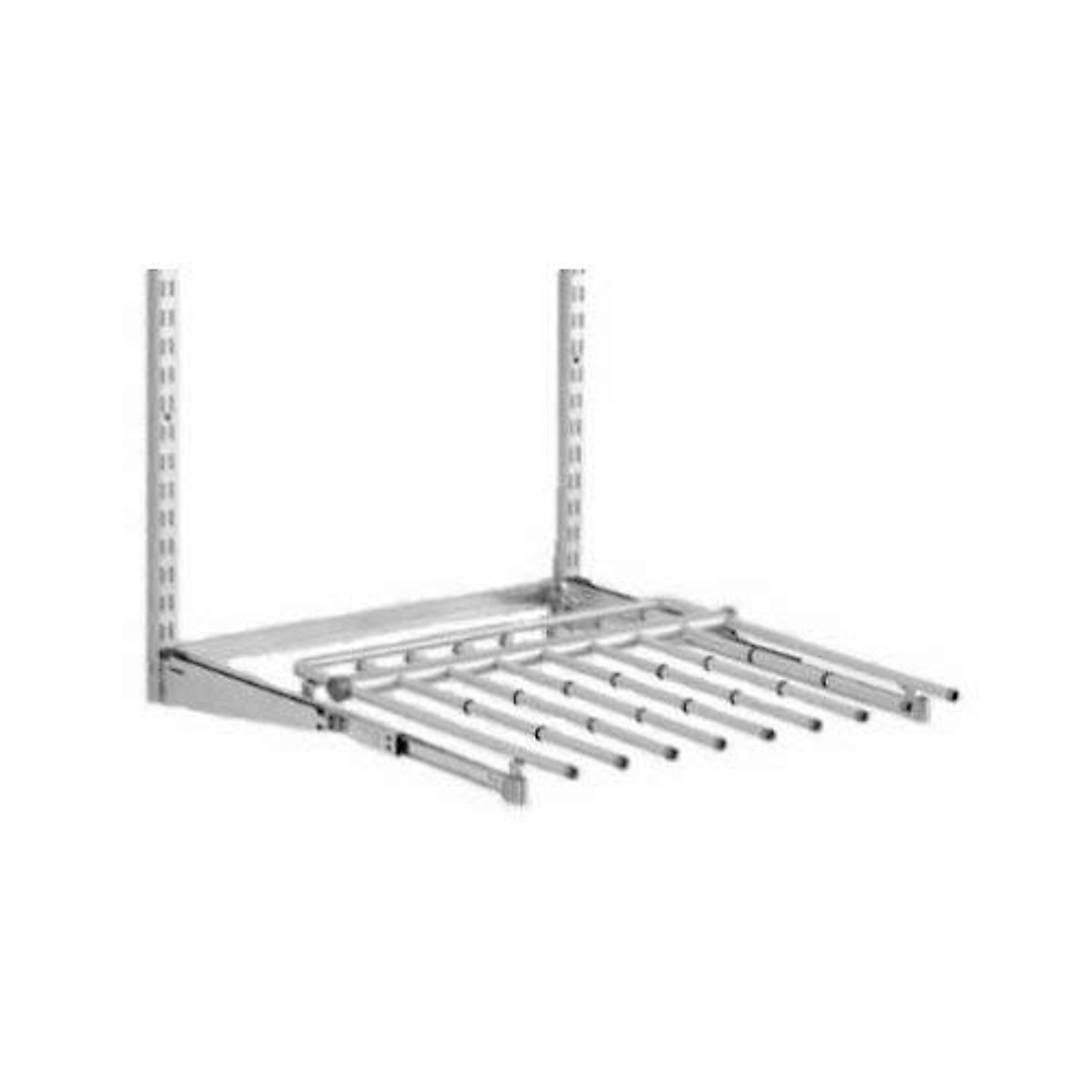 Rubbermaid Configurations Classic Closet Kit, White, 3-6 Ft, Wire Shelving Kit with Expandable Shelving and Telescoping Rods & Configurations Pants Rack, Holds 7 Pairs of Pants, Non-Slip