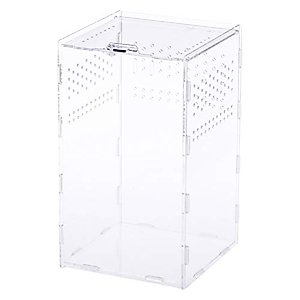 Reptile Terrariums Reptile Terrarium Breeding Box Worm Dish Reptile Food Container Habitat Tank Frog Carrier Tortoise Snail Hermit Crab House