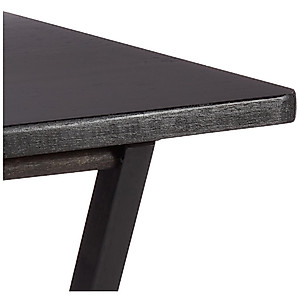 Amazon Basics Classic TV Dinner Folding Trays with Storage Rack - 4-Pack, Black