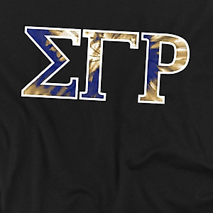 Sigma Gamma Rho Sorority Official Tie-Dye Women's T Shirt,Black, X-Large