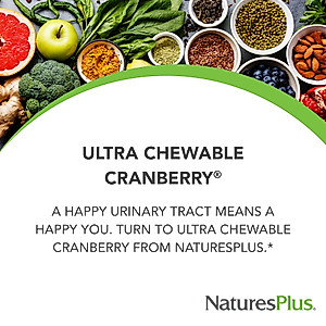 Nature's Plus - Ultra Chewable-Cranberry W/Vit C, 200 mg, 90 chewable tablets